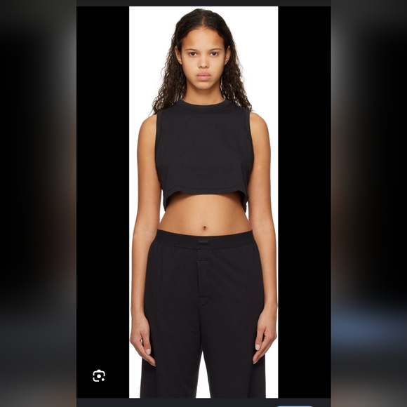 SKIMS | Tops | Skims Boyfriend Cropped Tank Med Nwt | Poshmark